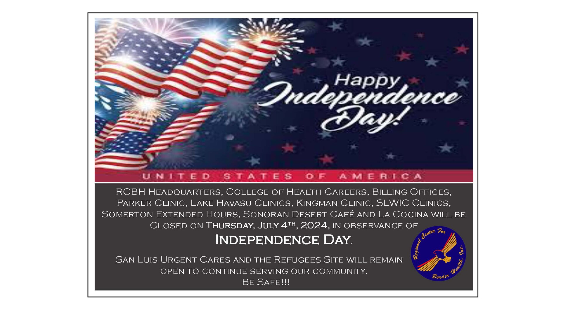 4th of July- Independence Day - San Luis Walk-In Clinic, Inc ...