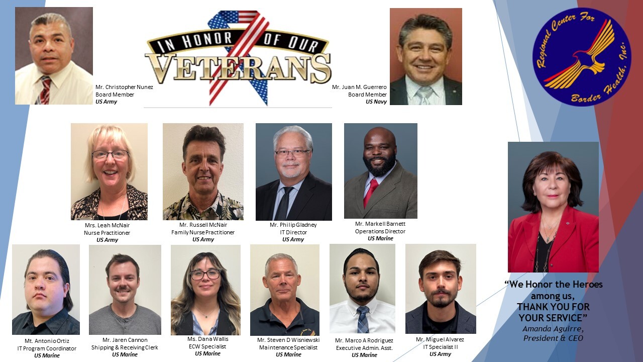 Honoring Our Veterans - San Luis Walk-In Clinic, Inc. - Regional Center ...